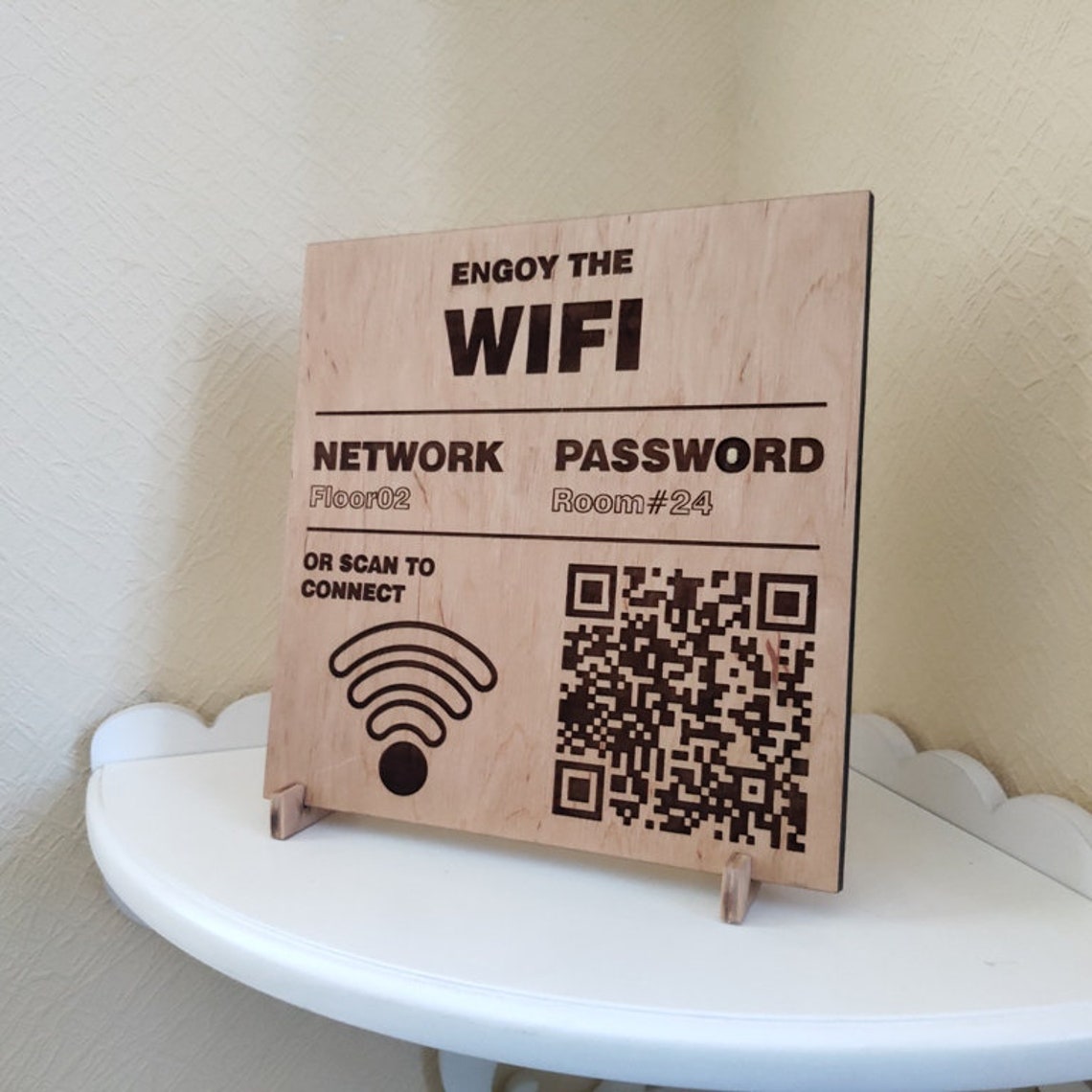 Wifi Sign Wifi Network Sign Wooden Sign Public Sign Wifi - Etsy