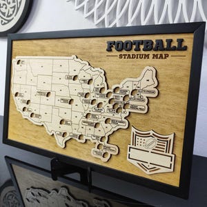 NFL Stadium Travel Map, Football Stadiums Map, Football Stadium Tracker ...