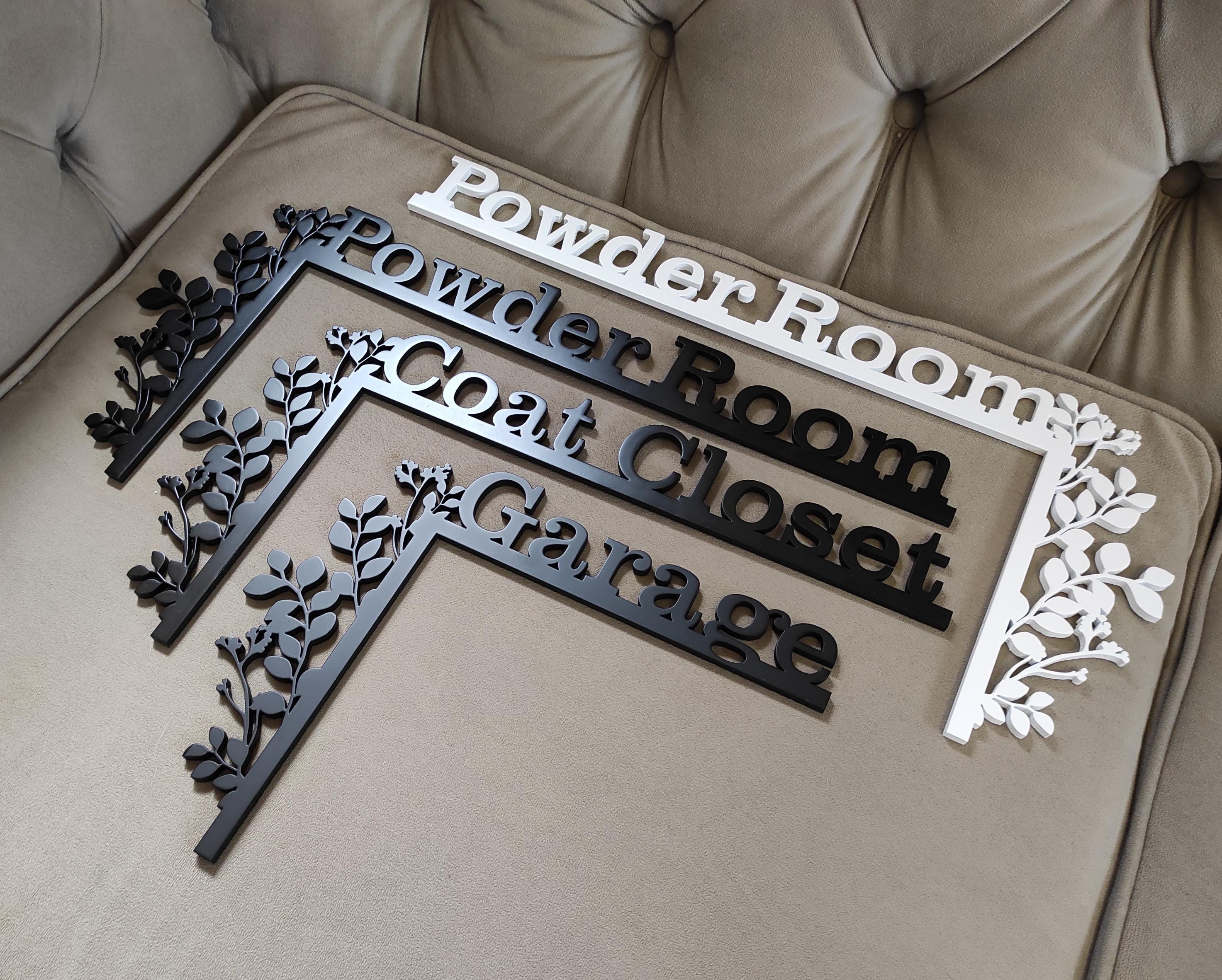 Bathroom Sign, Home Decor Signs, Laser Cut Door Topper, Personalized ...