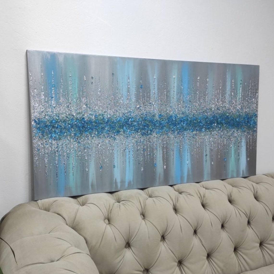 Glitter Glass Painting Glitter Painting Silver Glitter Art - Etsy