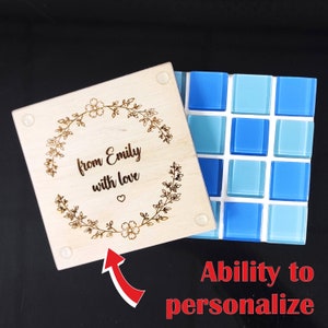 Glass Tile Coasters, Tiled Coster, Housewarming Gift, Checkered Tile ...