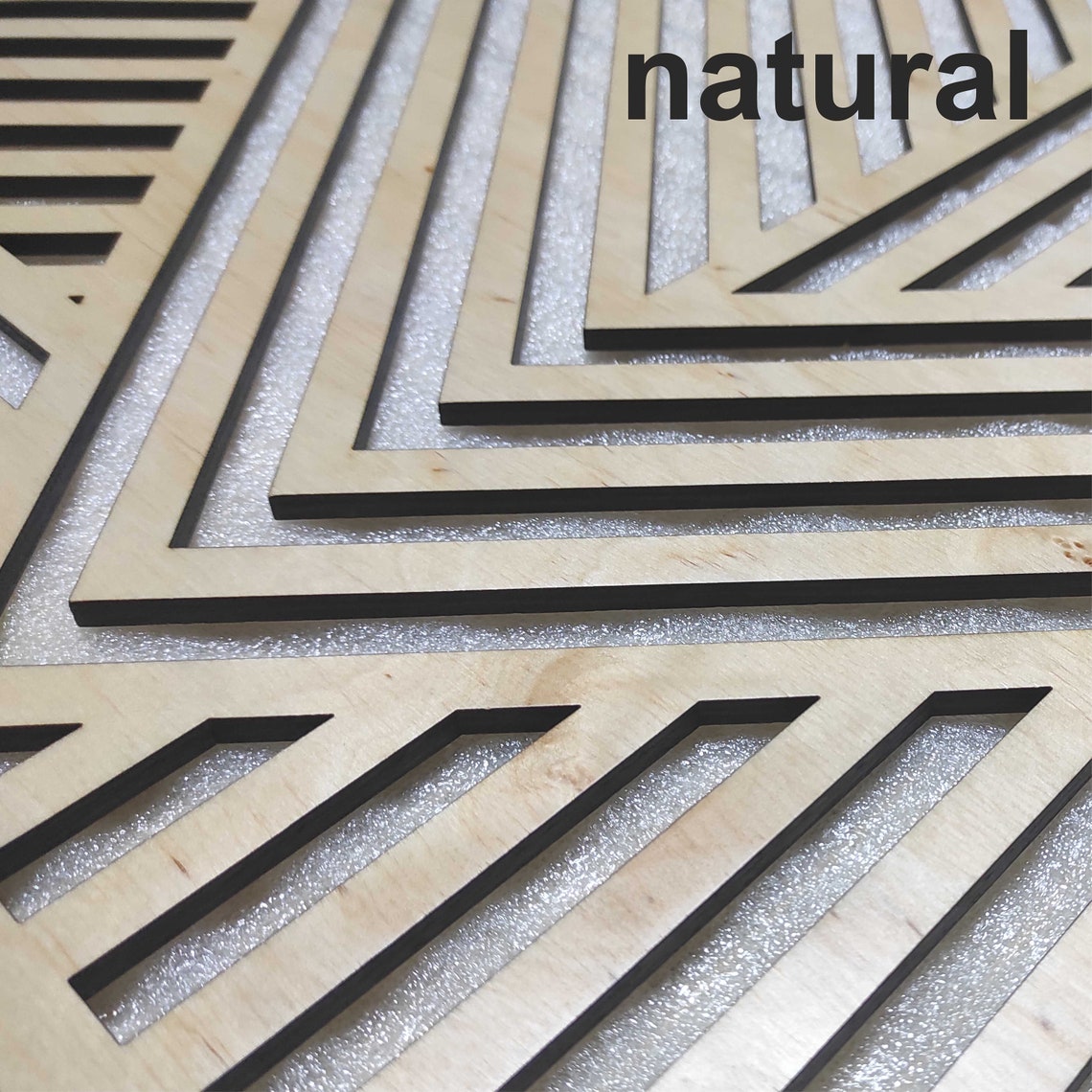 Geometric Wood Panel Art Geometric Wood Wall Art Set of 2 | Etsy