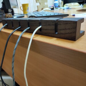Wooden Cable Organizer for Laptop Cable Management for Power Cords and ...