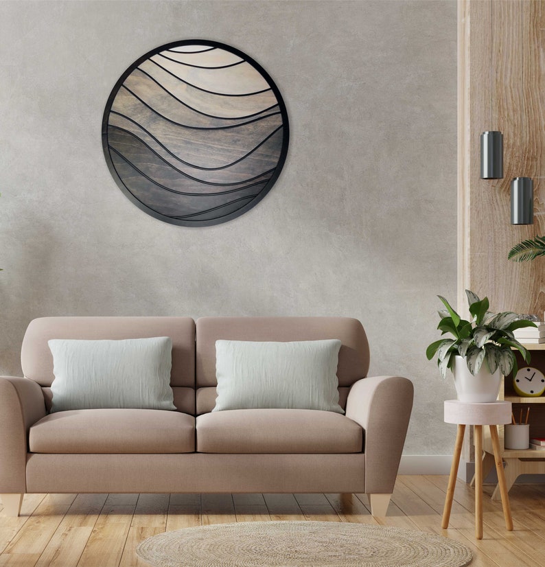 Wood Wall Round Decor Wood Wall Art Wood Modern Decor Wood - Etsy