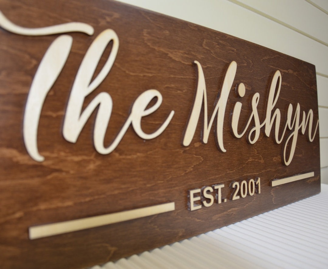 Custom Sign Wedding Sign Last Name Sign Established Sign - Etsy