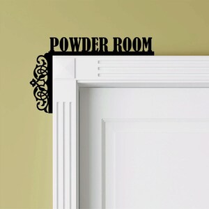 Powder Room Sign, Personalized Door Decor, Home Decor Signs, Custom ...
