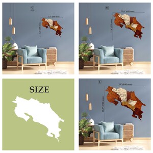 Wooden Costa Rica Travel Map, Custom Costa Rica Travel Map, Office Home ...