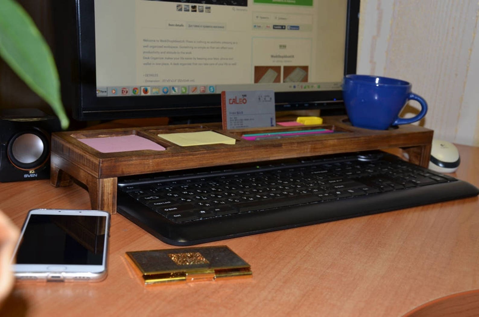 Wood Desk Organizer Gift for Him Desk Tray Wooden Desk Tray - Etsy