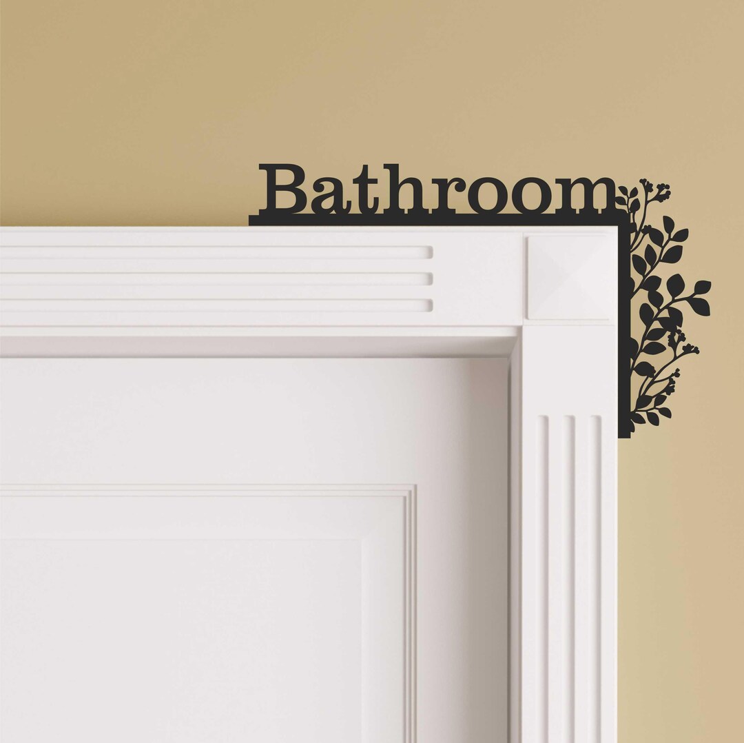 Bathroom Sign, Home Decor Signs, Laser Cut Door Topper, Personalized ...