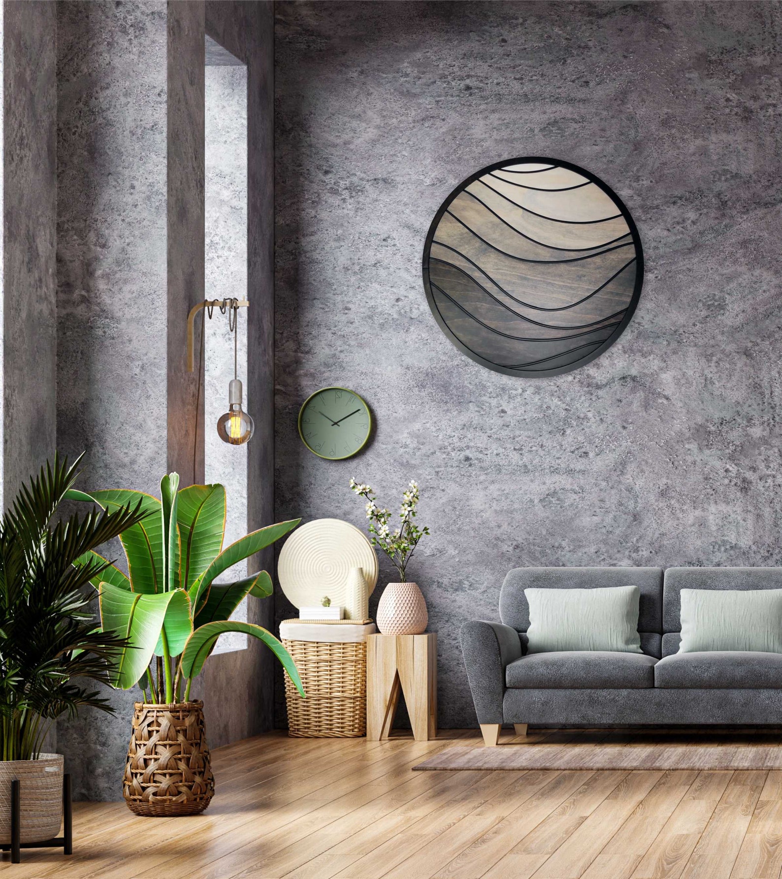 Wood Wall Round Decor Wood Wall Art Wood Modern Decor Wood - Etsy