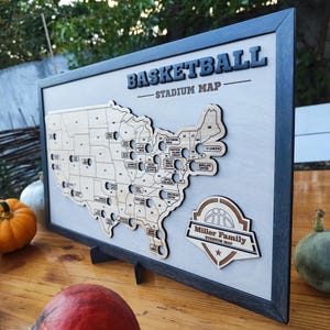 Basketball Stadium Map, NBA Stadium Tracker, Anniversary Gift, NBA ...
