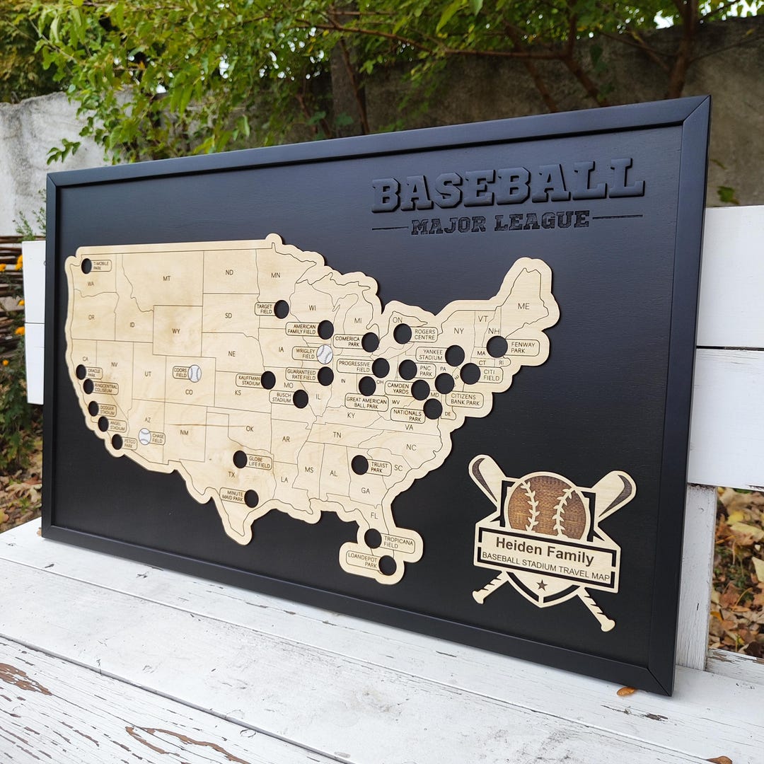 Baseball Stadium Map, MLB Stadium Map, Pro Baseball Stadium Tracker ...