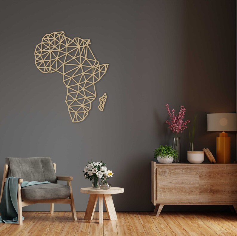 Geometric Africa Art, Wooden Laser Cut, Wall Art, Art Panel, Africa Art ...