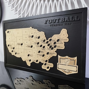 NFL Stadium Travel Map, Football Stadiums Map, Football Stadium Tracker ...