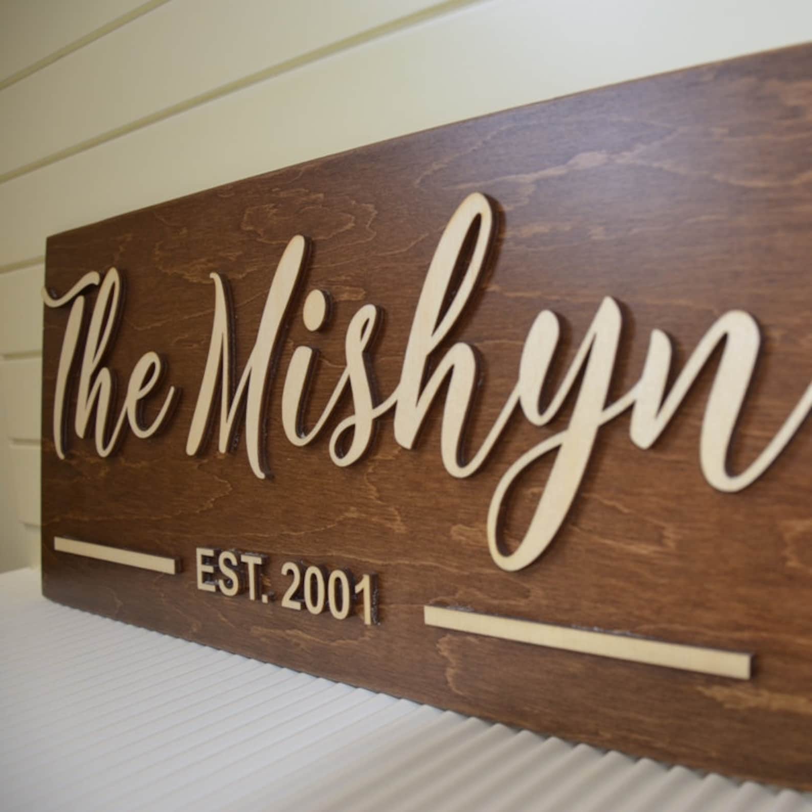 Custom Sign Wedding Sign Last Name Sign Established Sign - Etsy