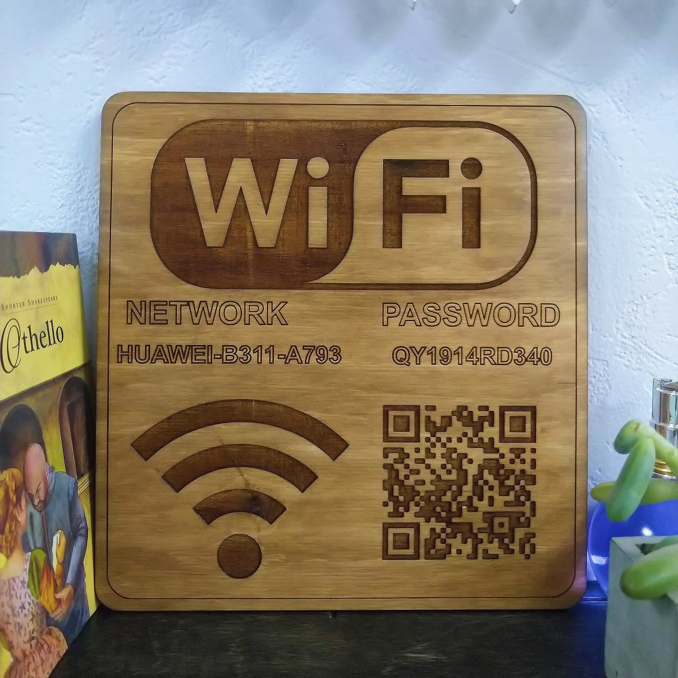 Custom Wifi Sign Wooden Sign Public Sign Personalized QR - Etsy