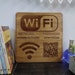 Custom Wifi Sign, Wooden Sign, Public Sign, Personalized QR Code Wifi ...