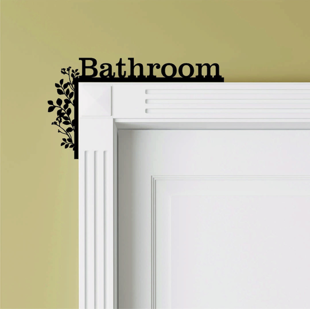 Bathroom Sign, Home Decor Signs, Laser Cut Door Topper, Personalized ...