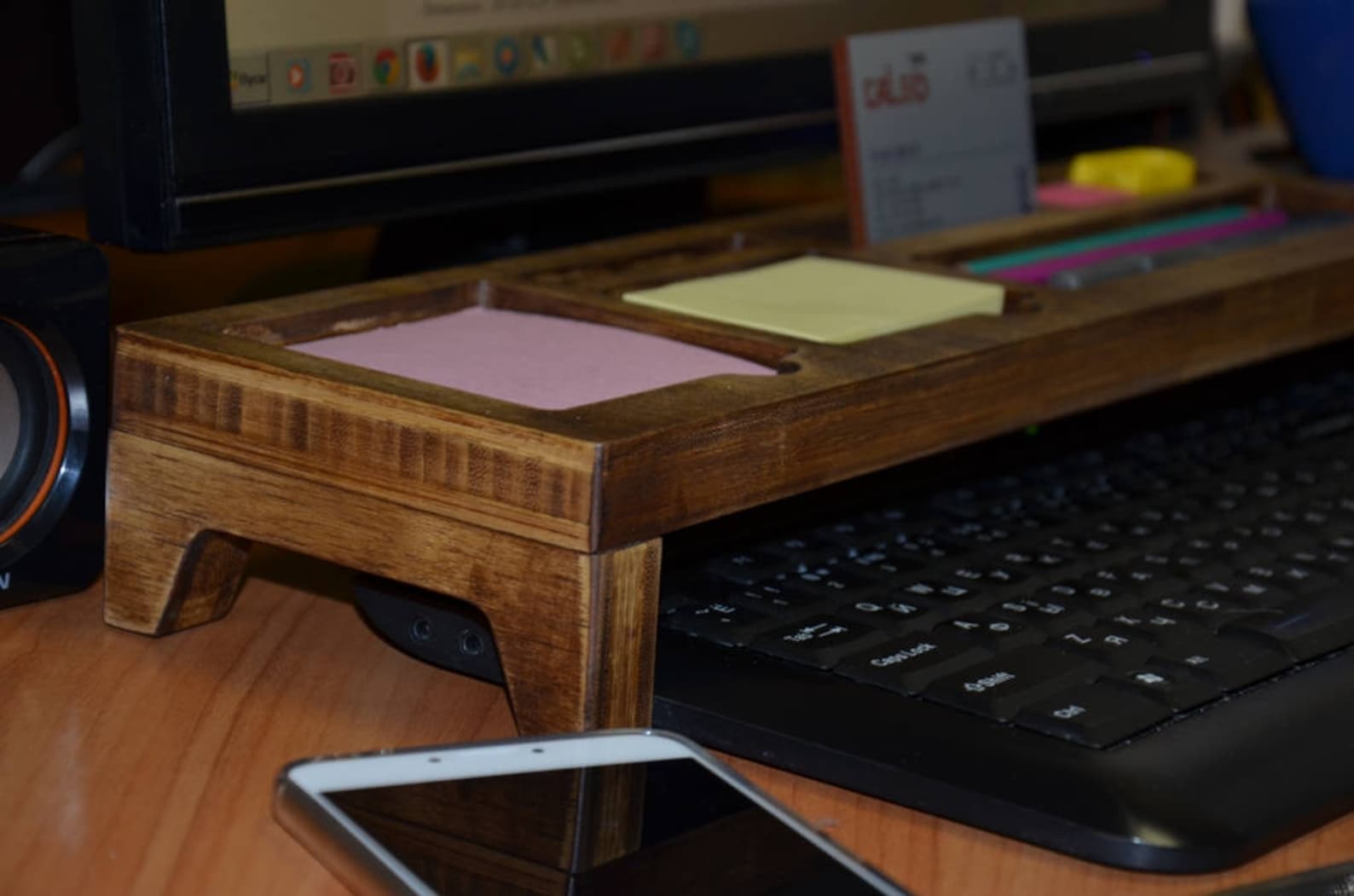 Wood Desk Organizer Gift for Him Desk Tray Wooden Desk Tray - Etsy
