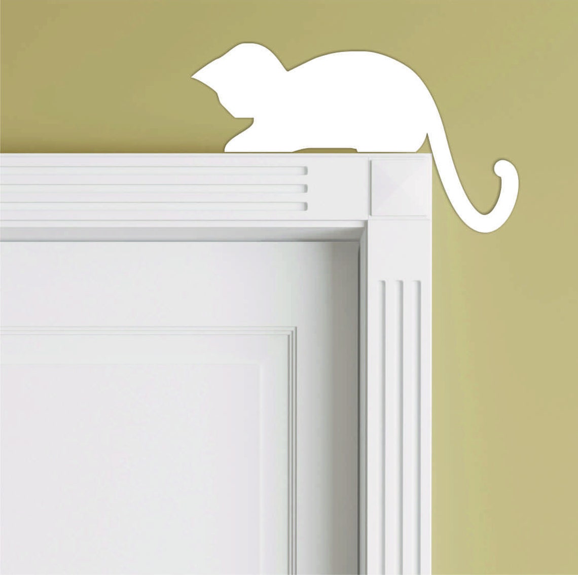 Cat 2 Door Topper Cat Silhouette Decor Over the Door Sign | Etsy