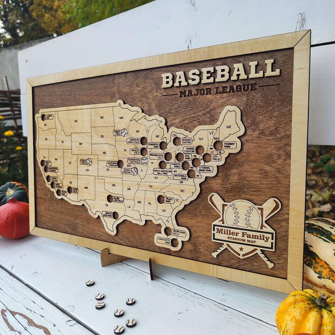 MLB Stadium Map, Baseball Stadium Map, Pro Baseball Stadium Tracker ...