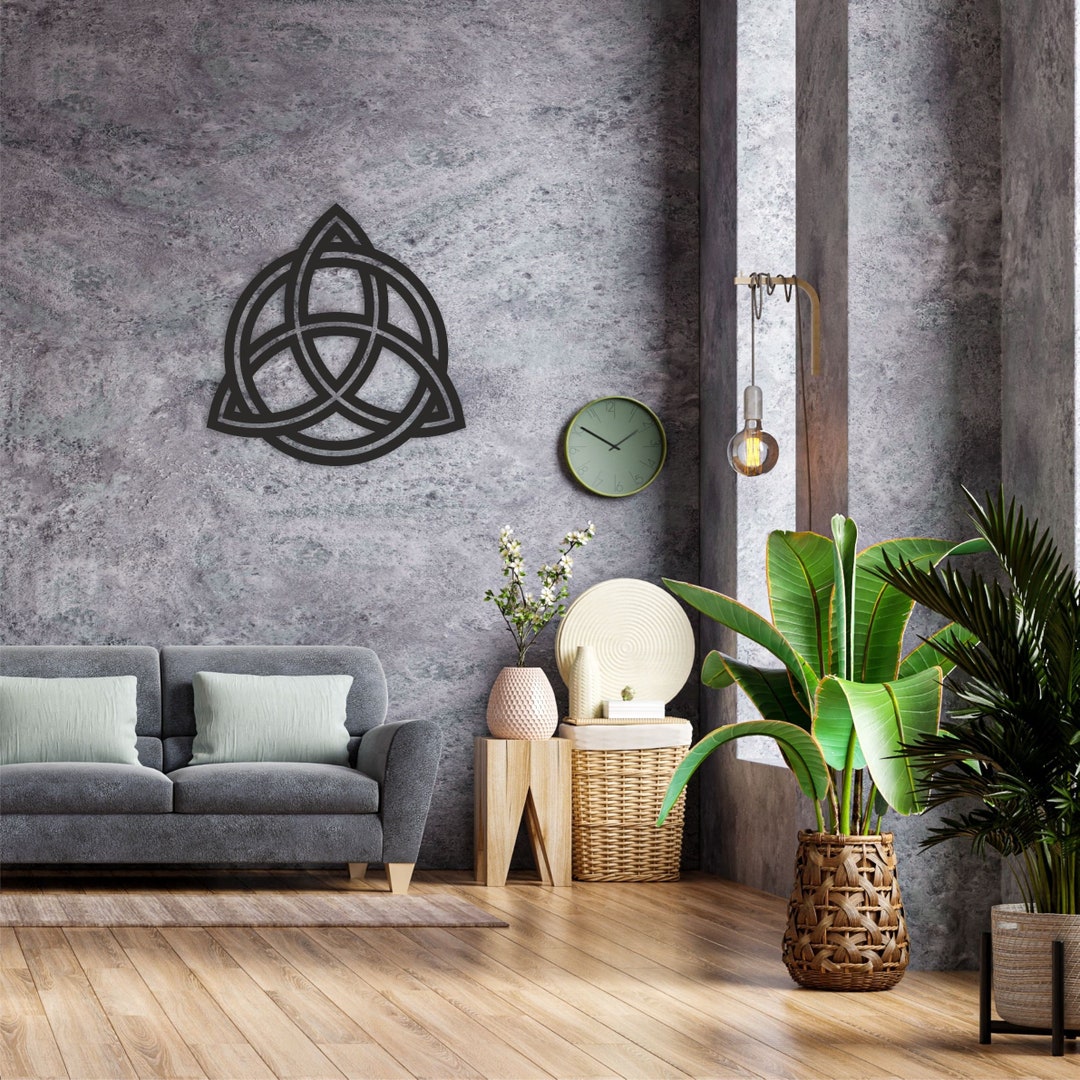 Celtic Knot Wooden Wall Hanging Irish Wall Decor Trinity Knot Celtic ...