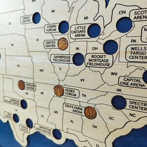Basketball Stadium Map, NBA Stadium Tracker, Anniversary Gift, NBA ...