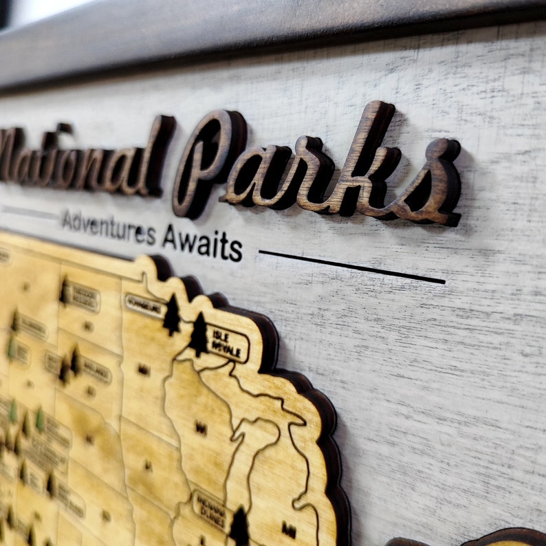 USA National Park Travel Map, Custom National Park Travel Map, National ...