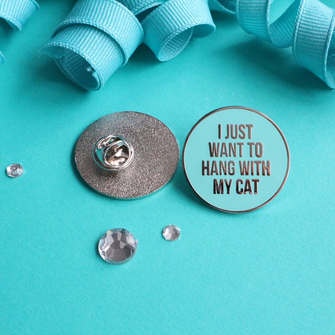 Cat Enamel Pin / Cat Pin / Cat Lover Gift / Hang With My Cat / | Etsy