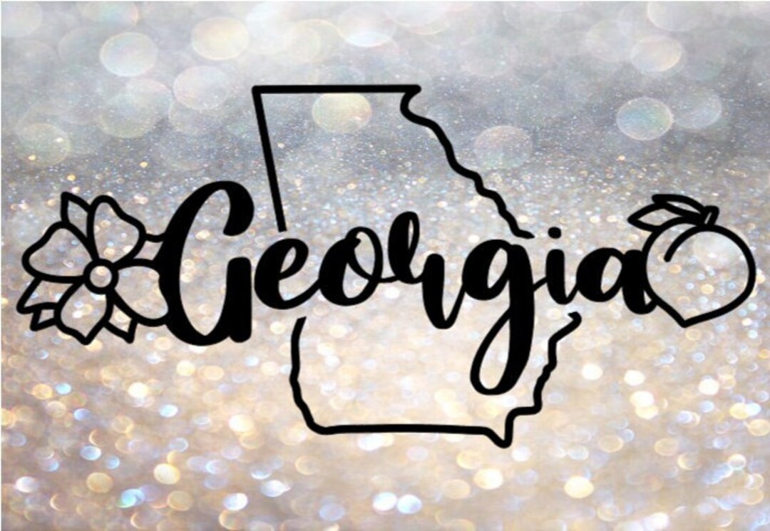 Georgia State Decal | Vinyl Decal | Laptop Decal | Georgia State Decal ...