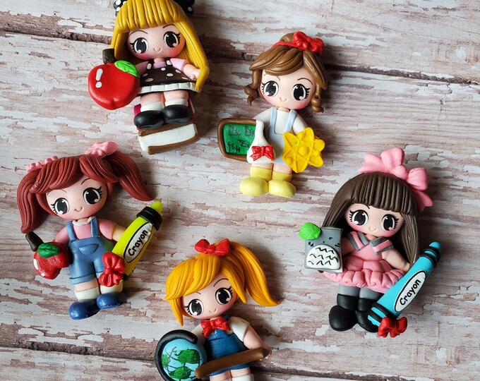 CLAYS: BACK to SCHOOL, Clays, Clay Doll, Clay Dolls, Bow Centerpieces ...