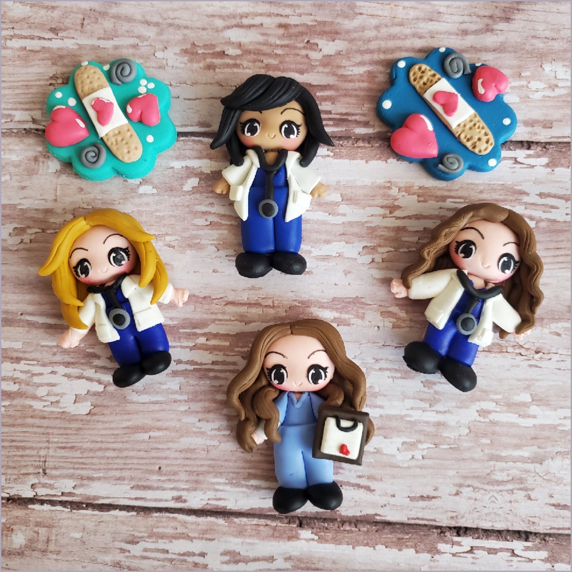 CLAYS: DOCTORS Clays Clay Doll Clay Dolls Bow Centerpieces - Etsy