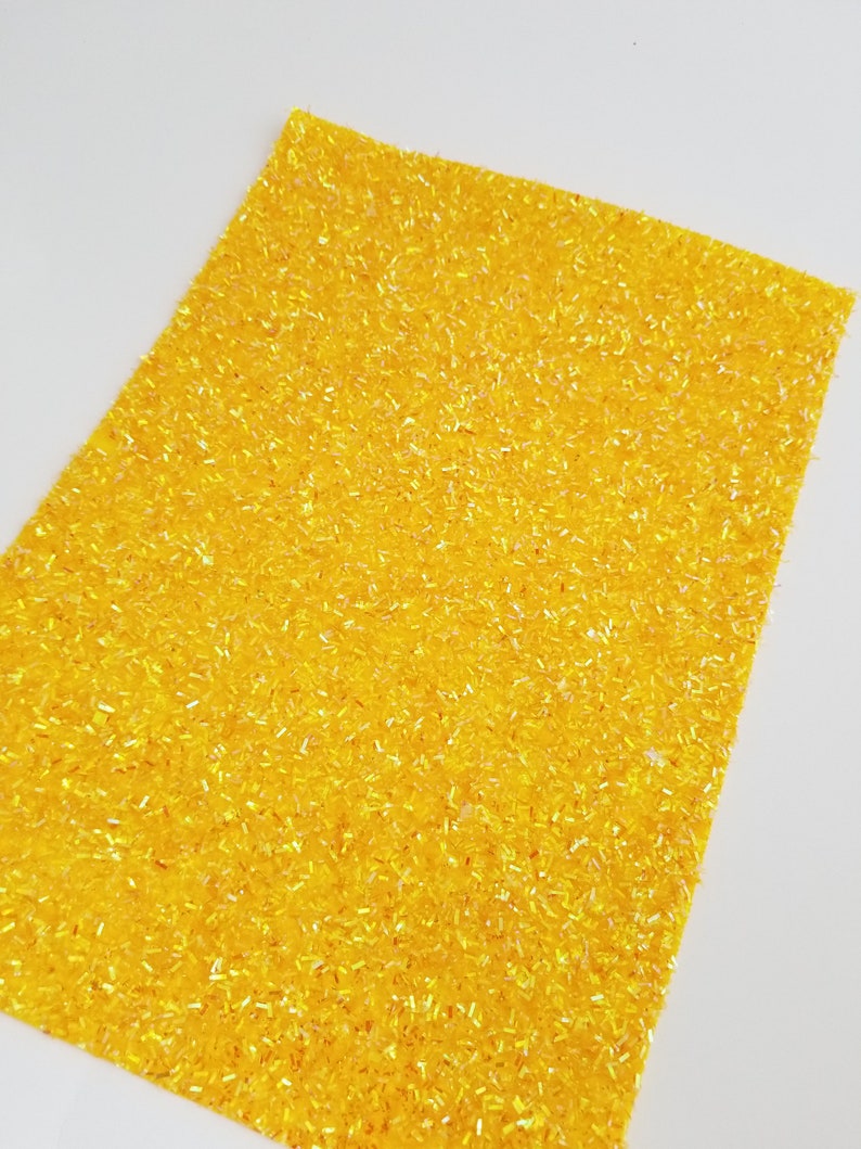 FUZZY YELLOW Tinsel Material8x11 Glitter Sheet Glitter - Etsy