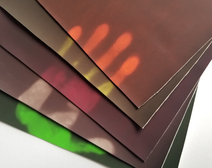 THERMAL COLOR CHANGING Material, Color Changing Faux Leather Sheet ...