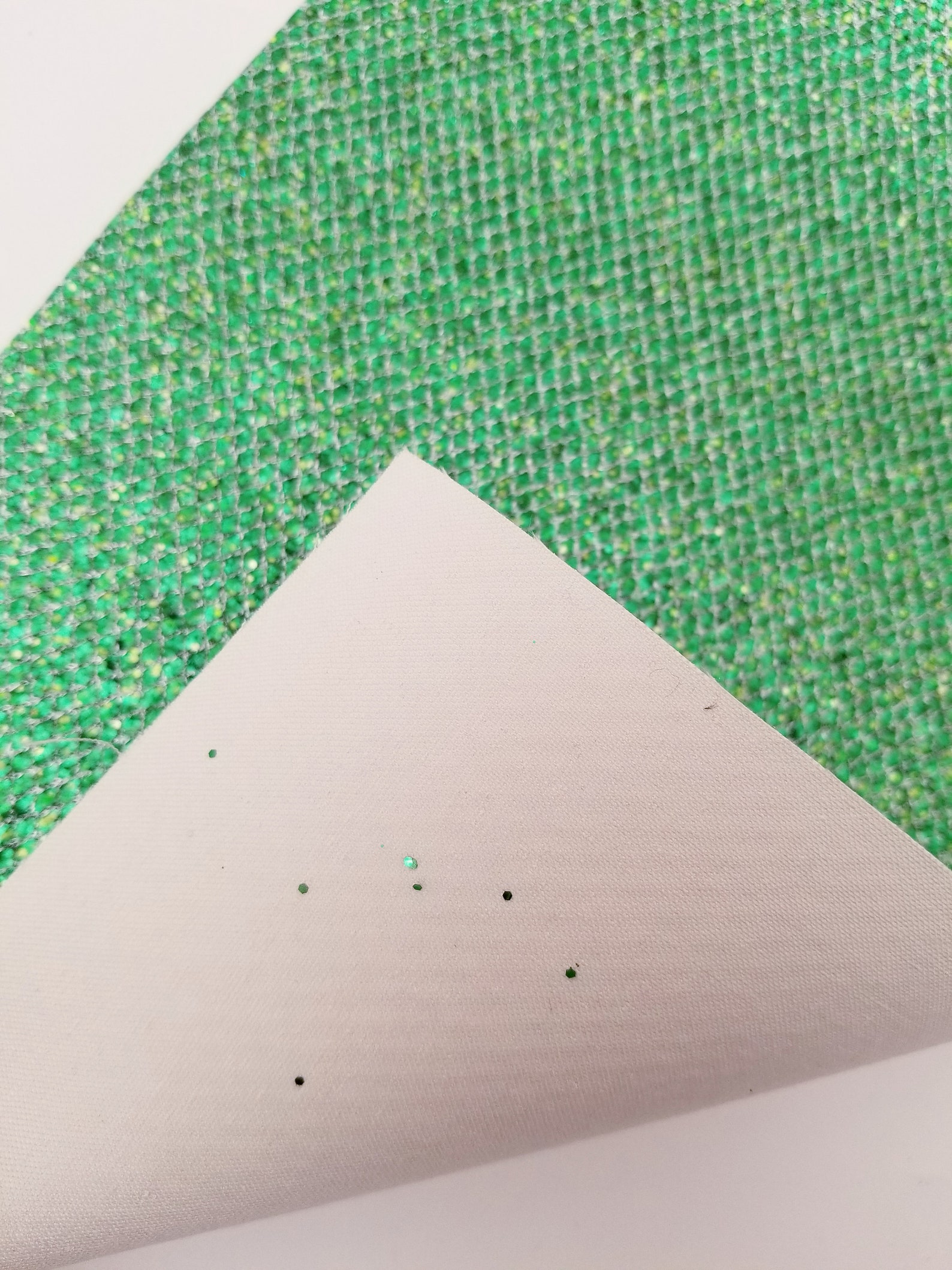 GEM: GREEN/SILVER Glitter Canvas Sheet8x11 Canvas - Etsy