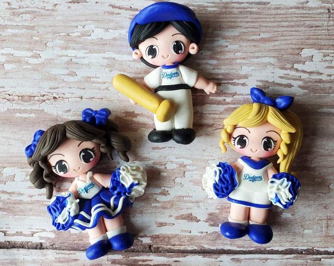 CLAYS: Blue BASEBALL Team, Clay Doll, Clay Dolls, Bow Centerpieces ...