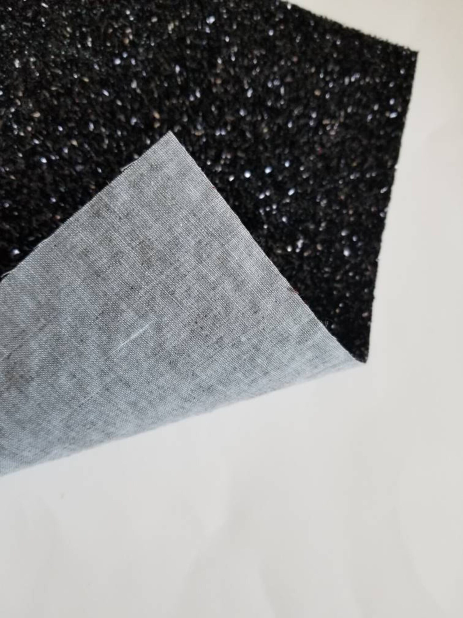 TINSEL: BLACK Chunky Material Canvas Sheet8x11 Glitter Canvas - Etsy