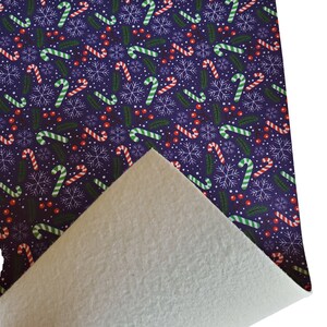 NAVY CANDYCANES, Christmas Faux Leather Sheet, 8x11, Holiday Leather ...
