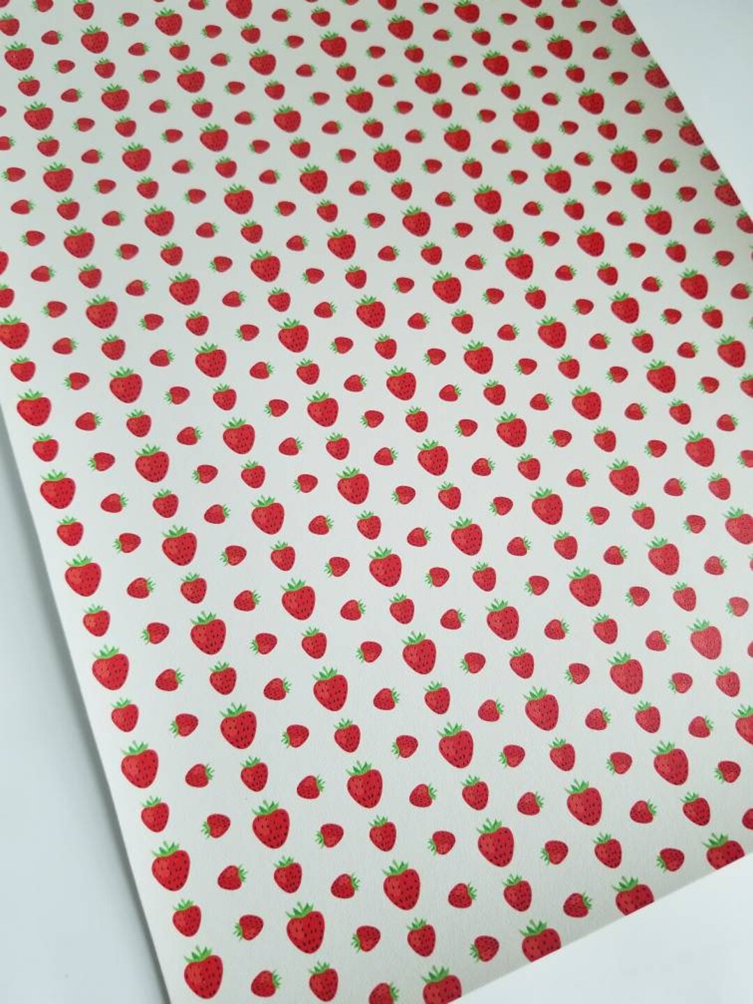 STRAWBERRY Custom Faux Leather Sheets,8x11 Faux Leather,fruit ...