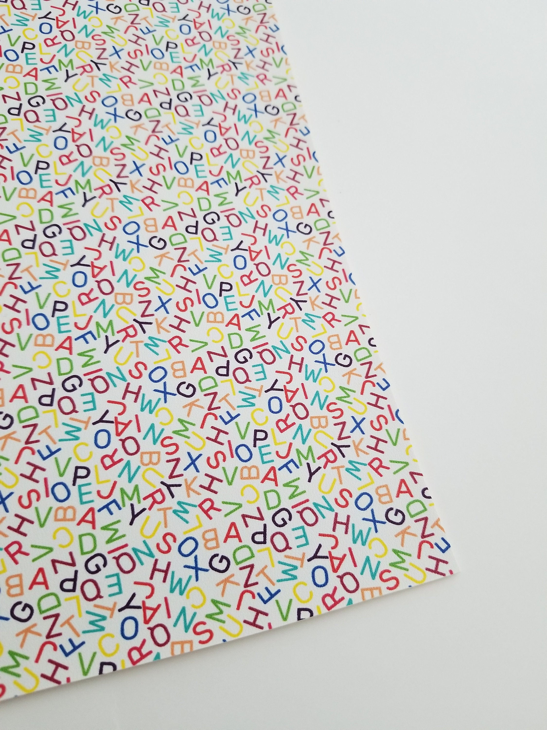 ALPHABET LETTERS Alphabet Material Alphabet Fabric 8x11 - Etsy