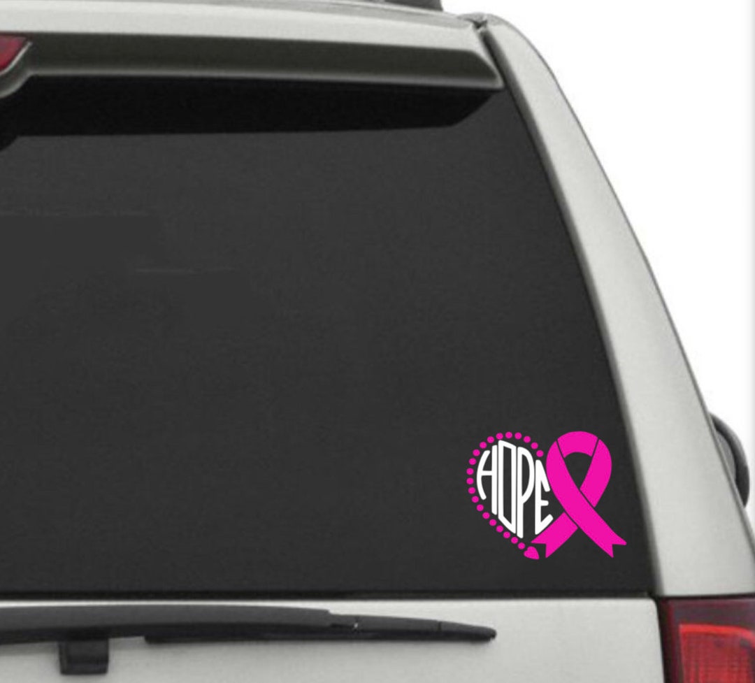 Breast Cancer Decal, Breast Cancer Awareness Decal, Breast Cancer Hope ...