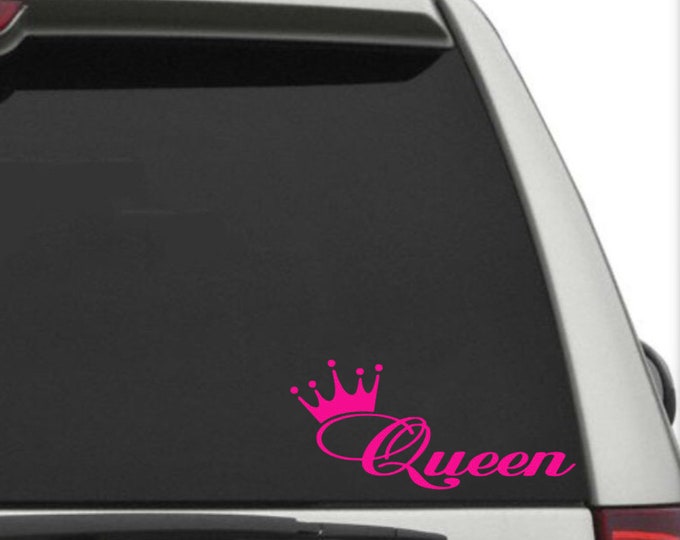 Queen Decal Queen With Crown Decal Queen Crown Queen Car - Etsy