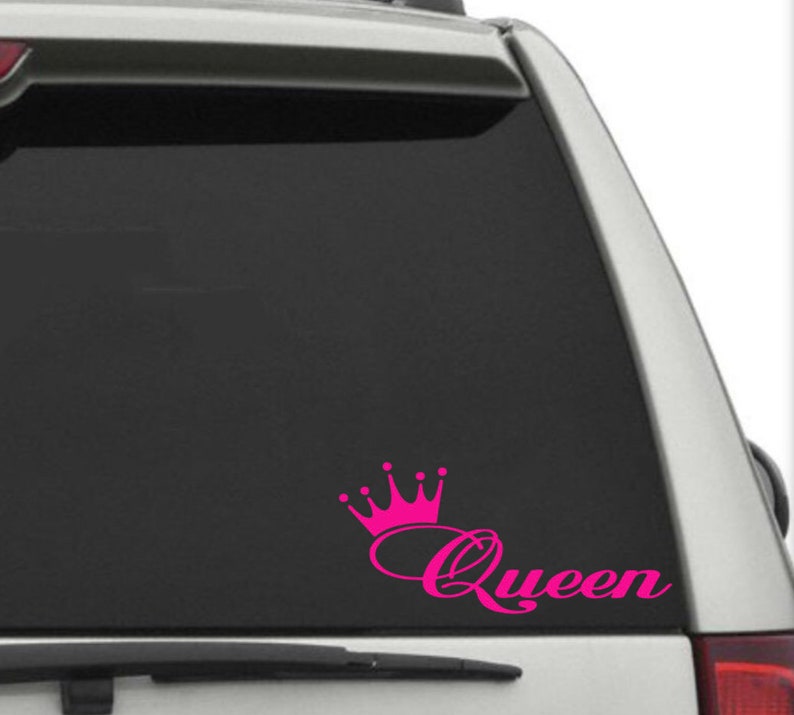 Queen Decal Queen With Crown Decal Queen Crown Queen Car - Etsy
