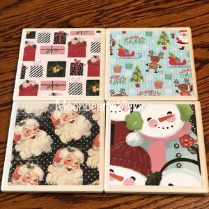 Christmas Coasters, Ceramic Christmas Coasters, Ceramic Tile Coasters ...