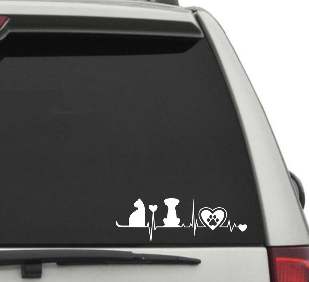 Animal Lover Decal, Dog Window Decal, Cat Window Decal, Dog and Cat ...
