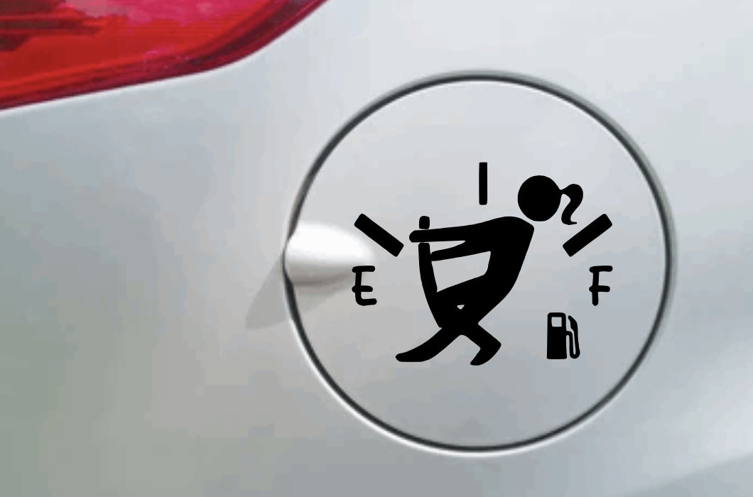 Gas Tank Empty Decal, Gas Tank Funny Decal, Empty Gas Tank Decal, Funny ...