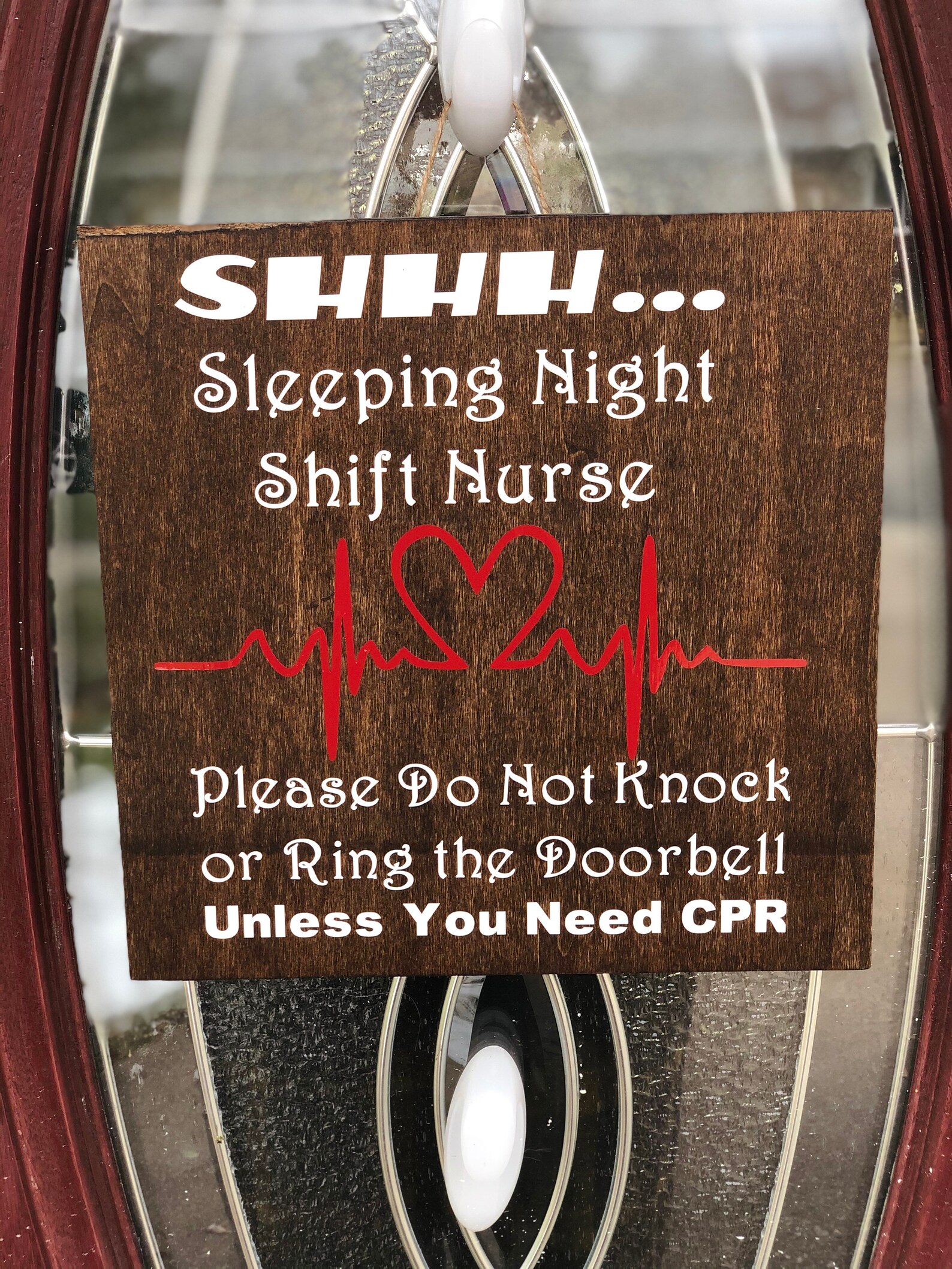 Nurse Sleeping Sign Night Shift Nurse Sleeping Do Not - Etsy