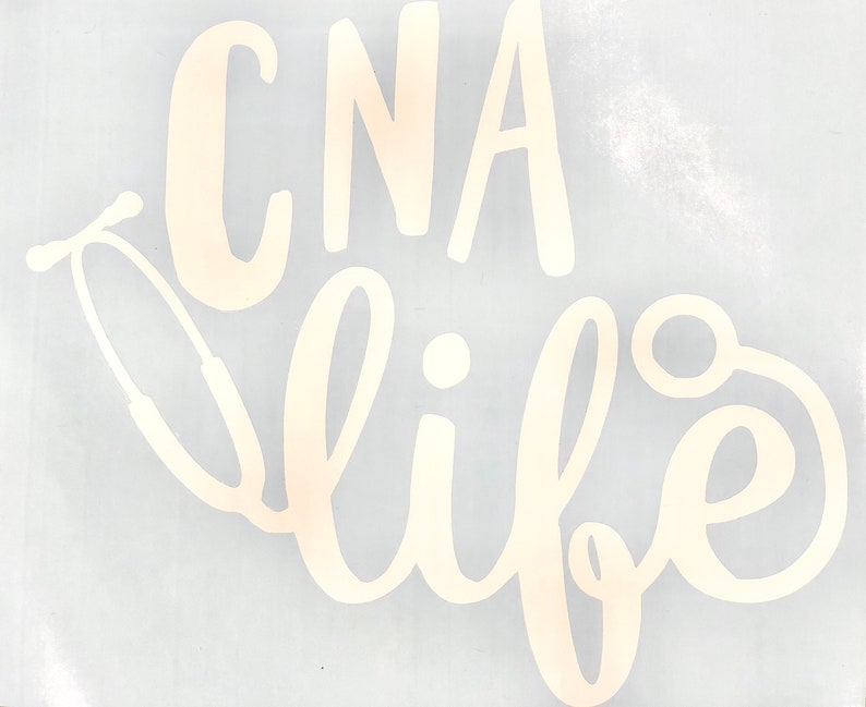 CNA Decal, CNA Life Decal,stethoscope Vinyl Decal, CNA Car Decal ...