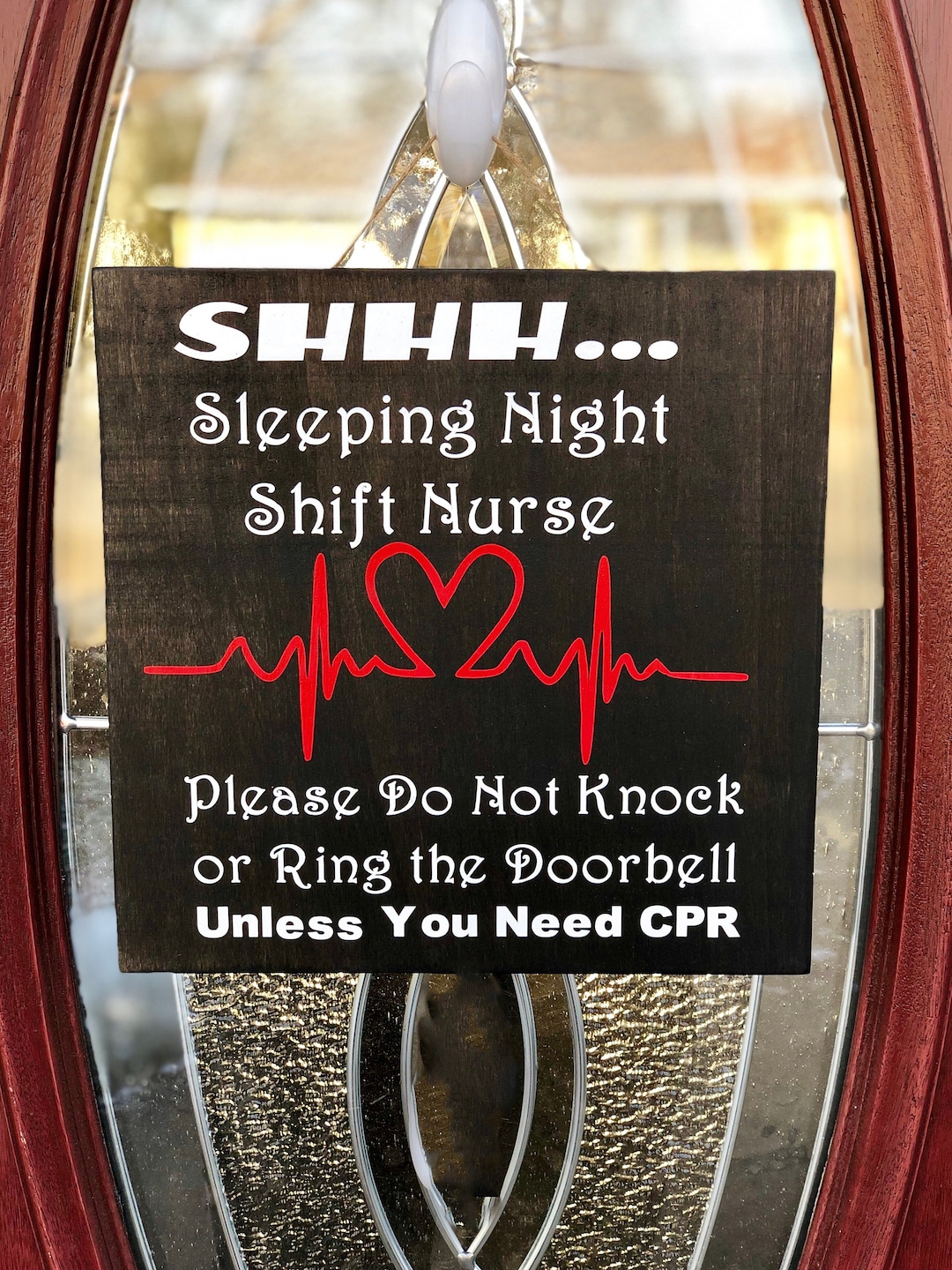 Nurse Sleeping Sign, Night Shift Nurse Sleeping, Do Not Disturb Sign ...