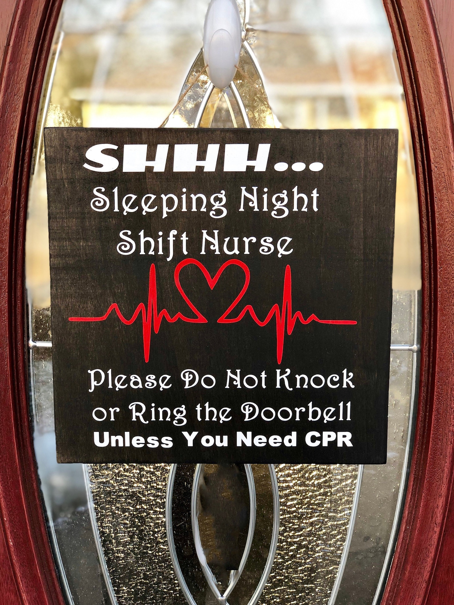Nurse Sleeping Sign Night Shift Nurse Sleeping Do Not - Etsy